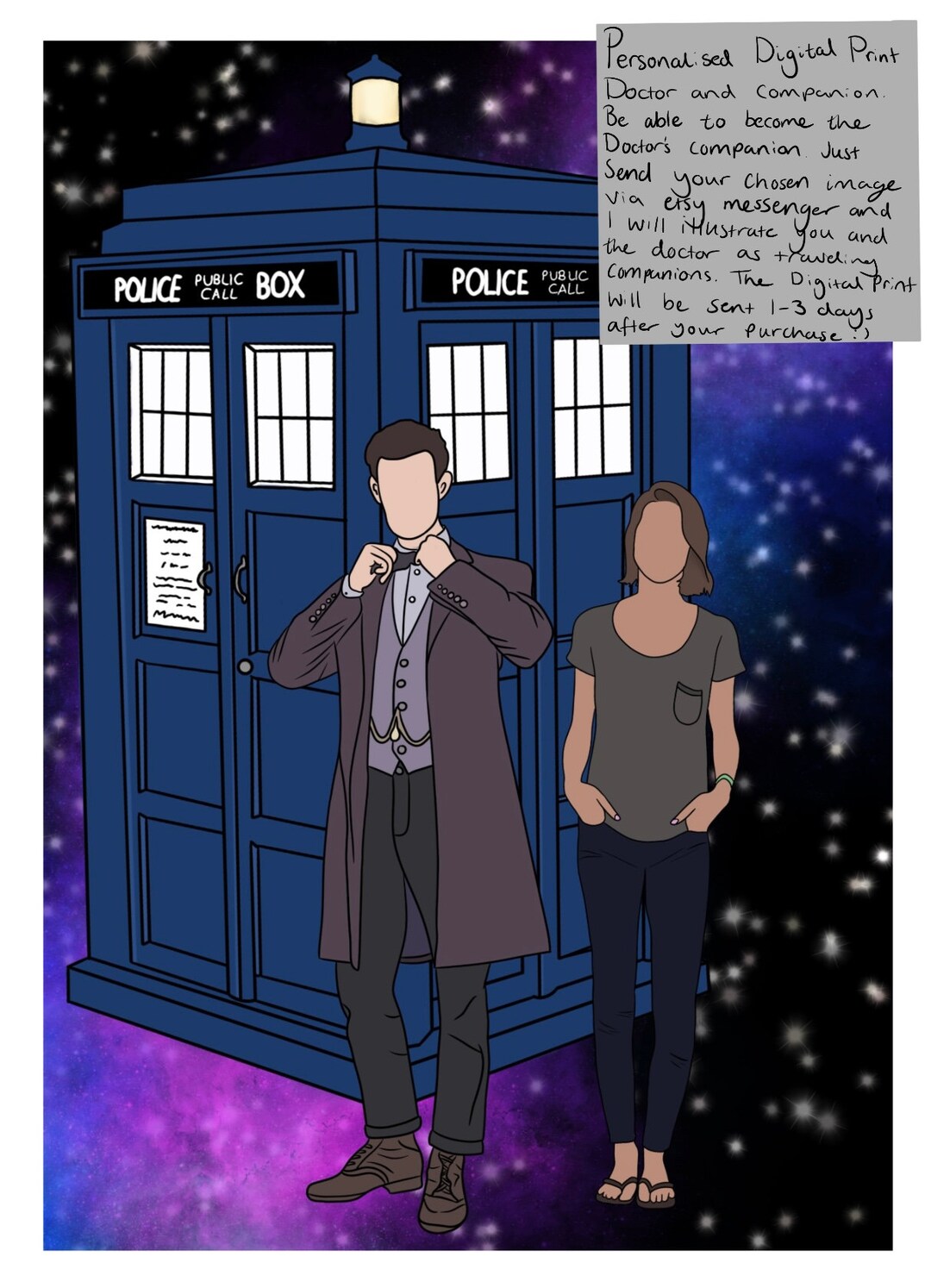 Digital Download Printable Personalised Dr Who 11th Doctor Companion A4 ...