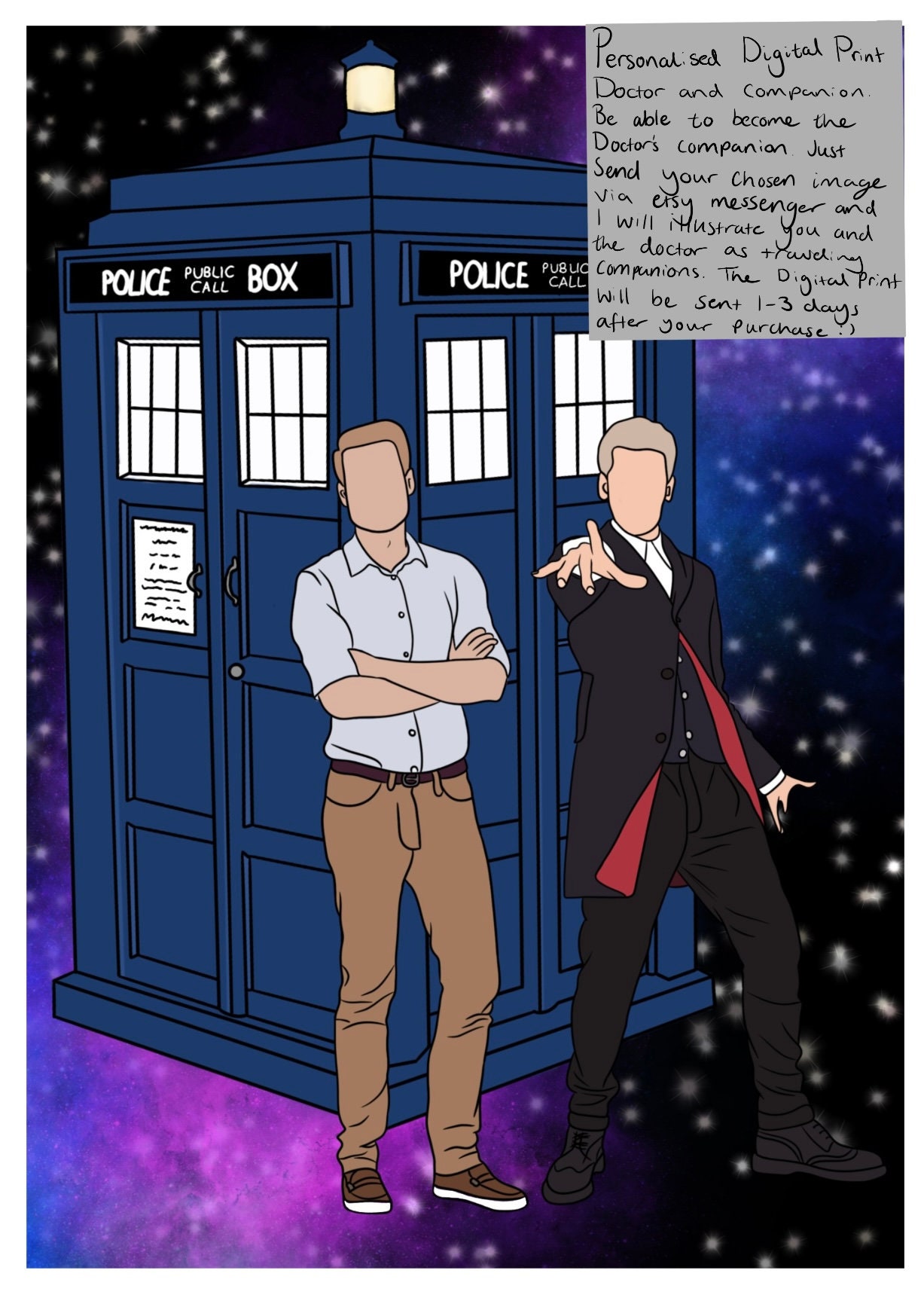 Digital Download Printable Personalised Dr Who 12th Doctor Companion A4 ...