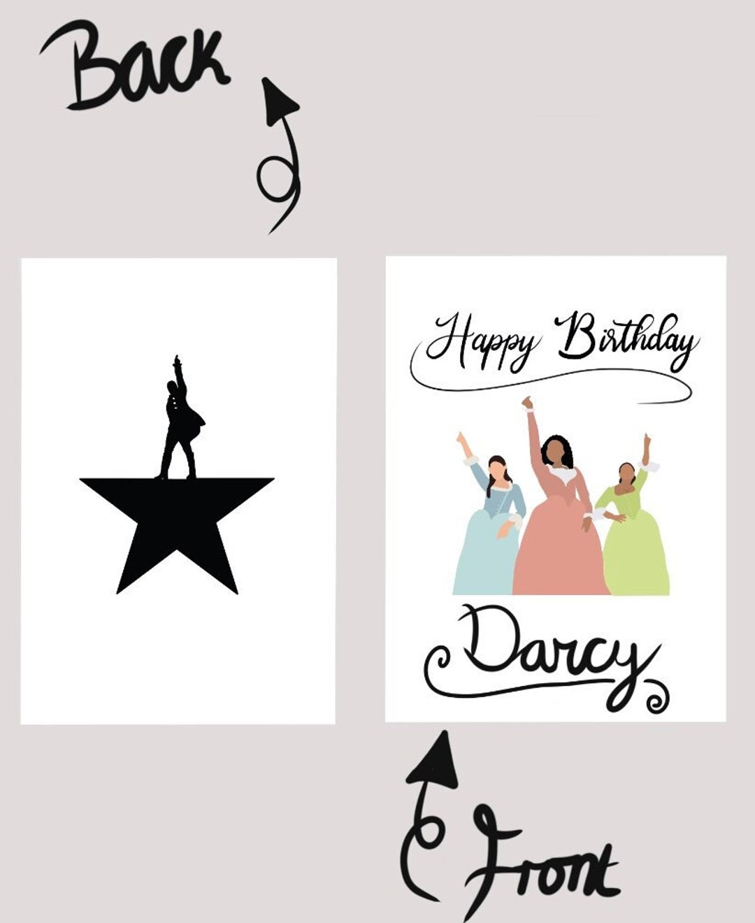 PRINTABLE PERSONALISED Hamilton Card - Etsy