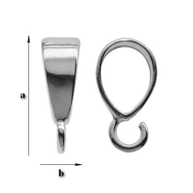 925 Silver Open Loop Bail. Pendant Bail. Jewelery Making. Slider Bail ...
