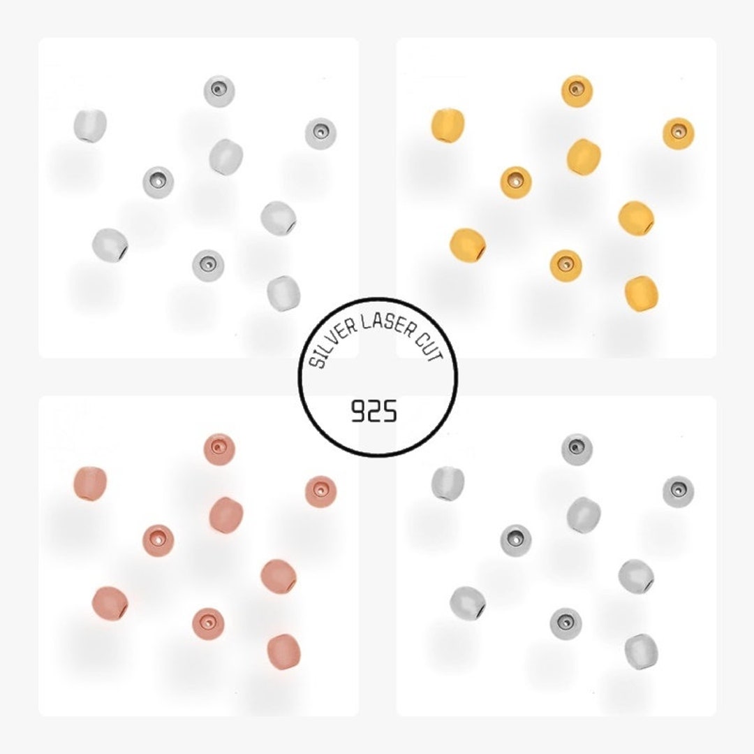 Slider Flap. Silicone Stopper for Jewelery Making. 925 Sterling Silver ...