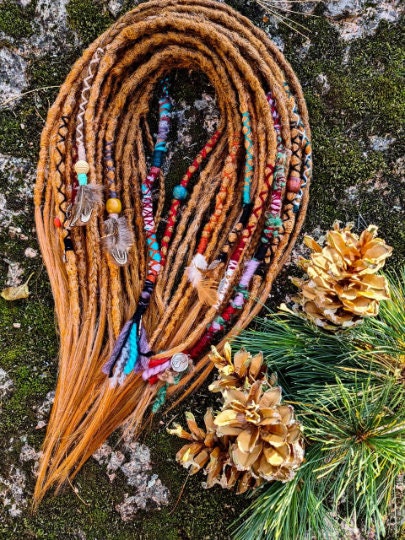 Ginger Amber Red Dreadlock Extensions Double Ended or Single - Etsy