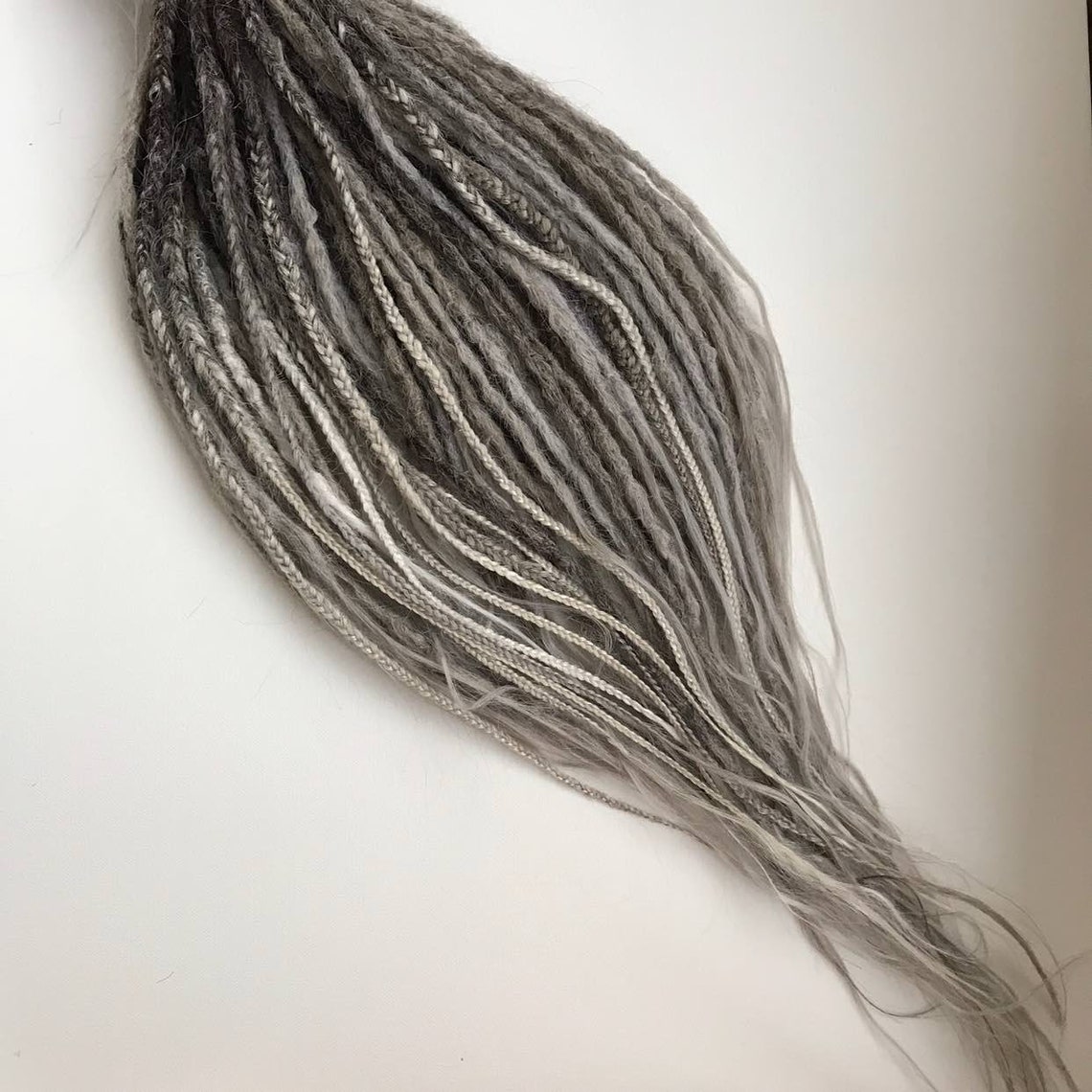 Platinum Silver Synthetic Dreads Extensions Wild Hair - Etsy