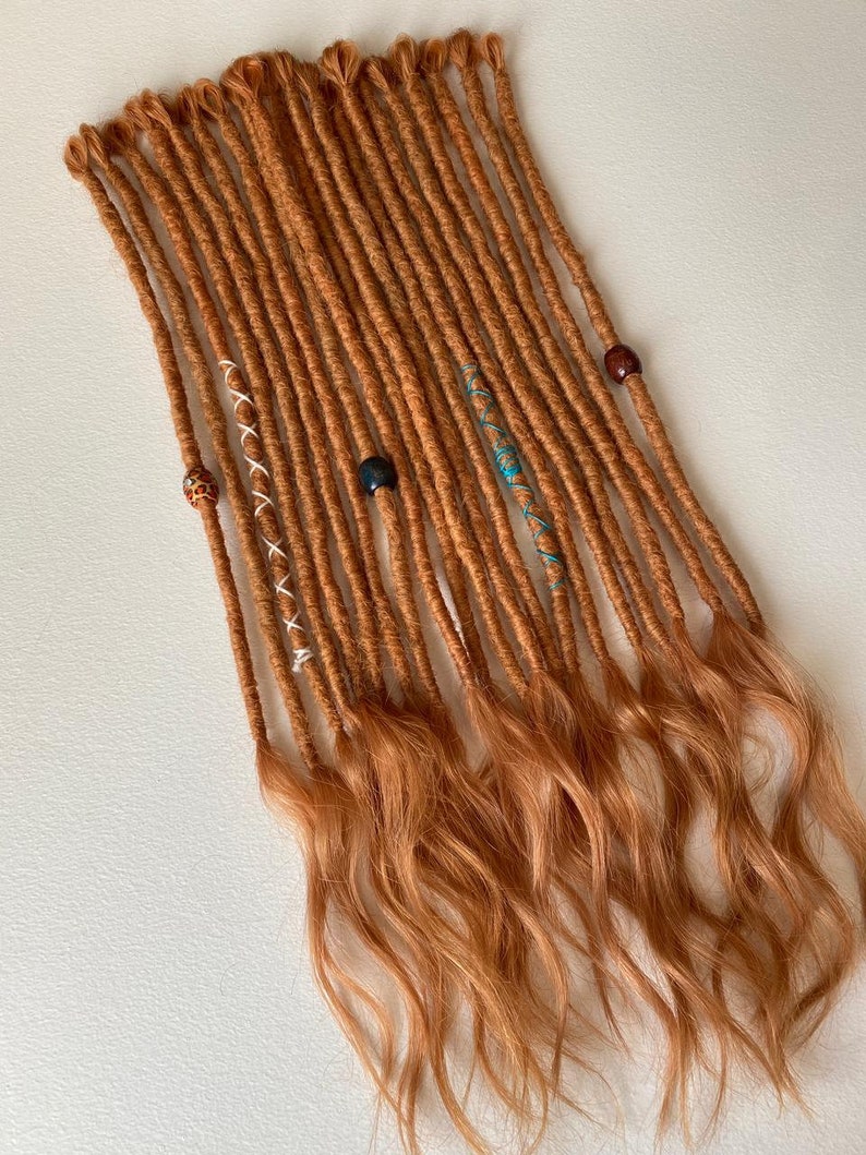 Foxy Ginger Human Red Hair Dreads for Lengthen Real Hair - Etsy