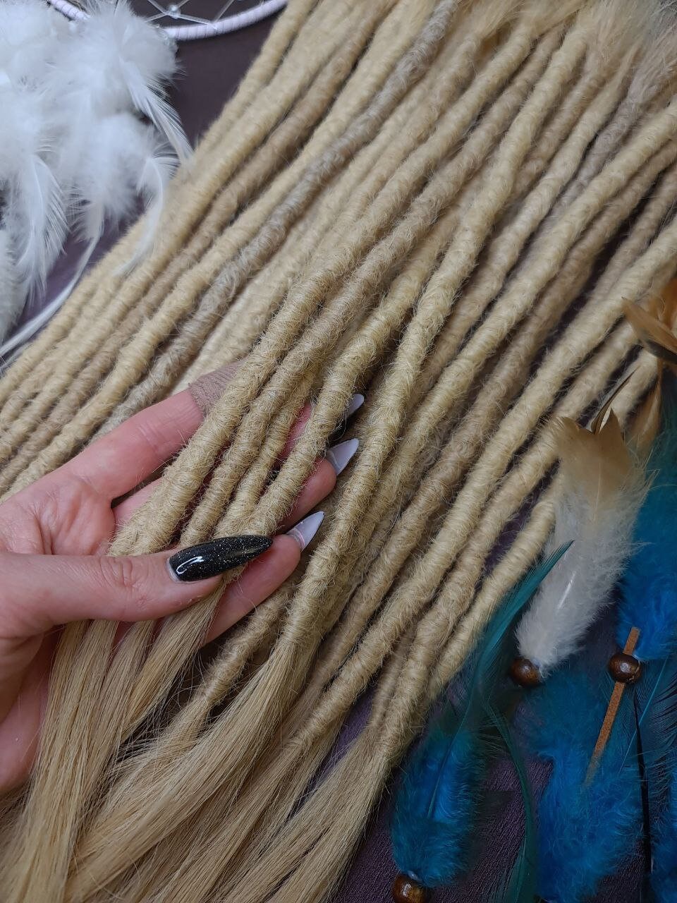 Human Natural Dreads Light Blond Real Hair for Lengthen - Etsy