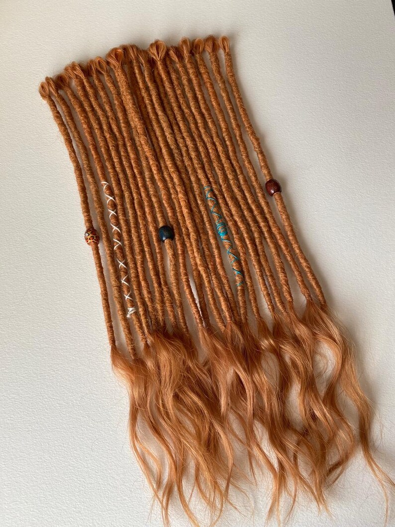 Foxy Ginger Human Red Hair Dreads for Lengthen Real Hair - Etsy