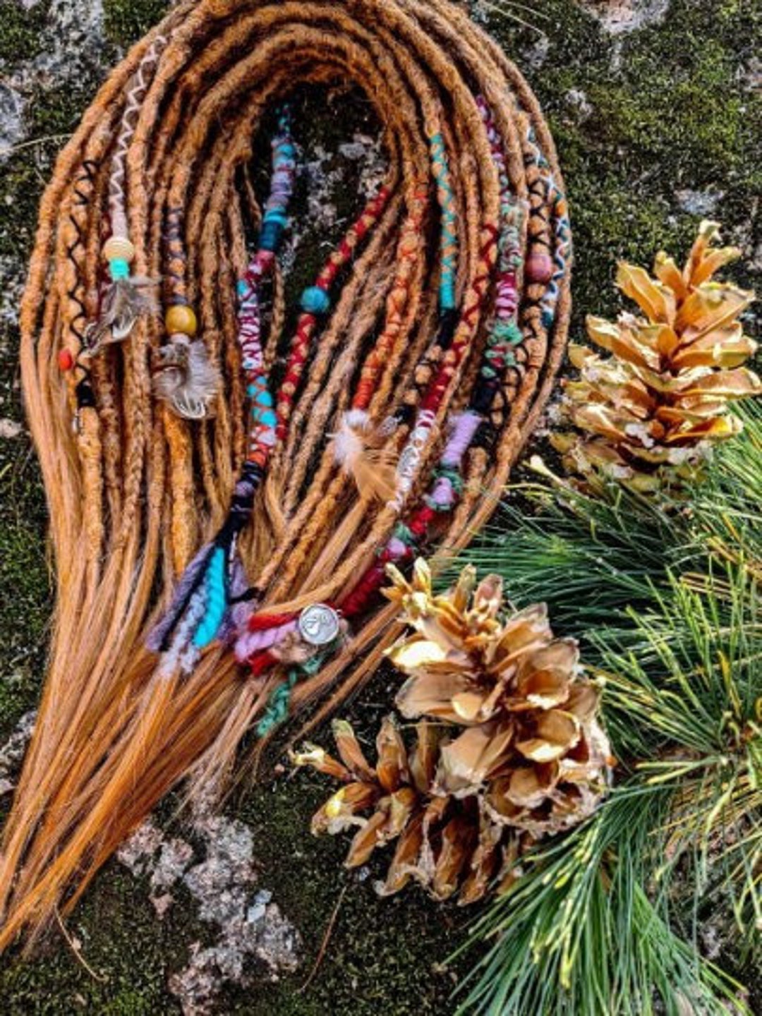 Ginger Amber Red Dreadlock Extensions, Double Ended or Single Ended ...