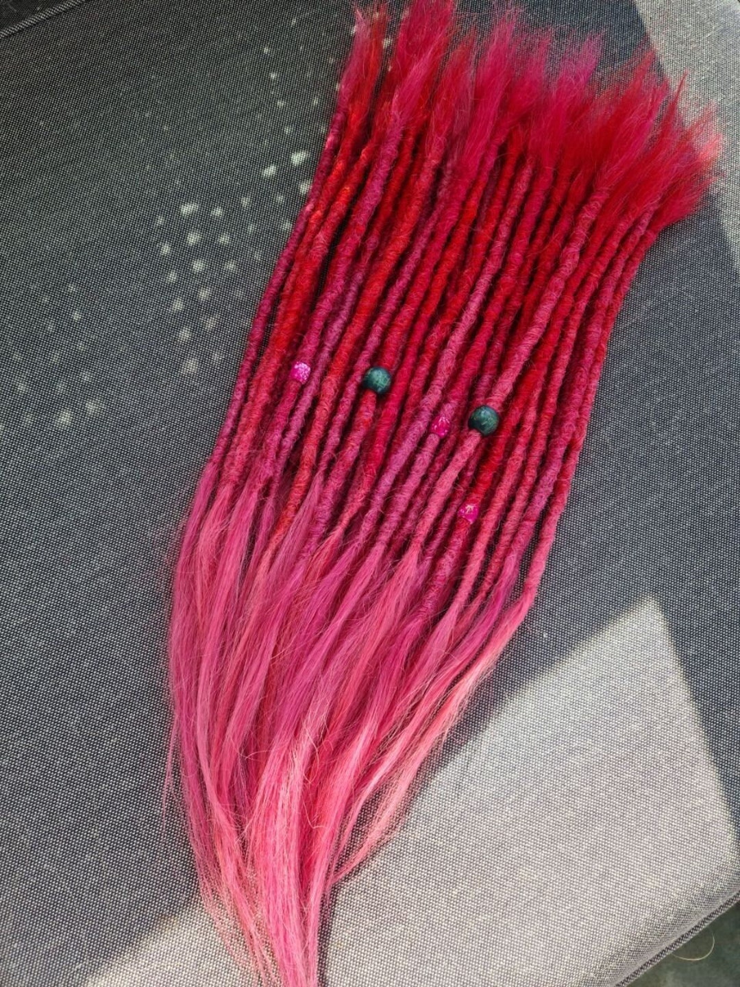 Bright Pink Human Hair dreadlocks Extensions, Colorful Locs, natural ...
