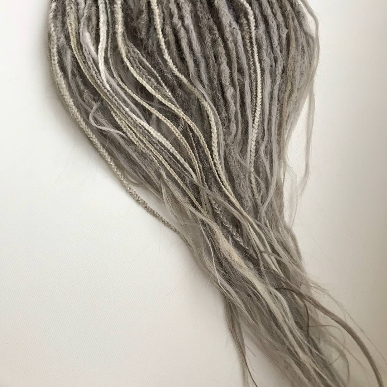 Platinum Silver Synthetic Dreads Extensions Wild Hair - Etsy
