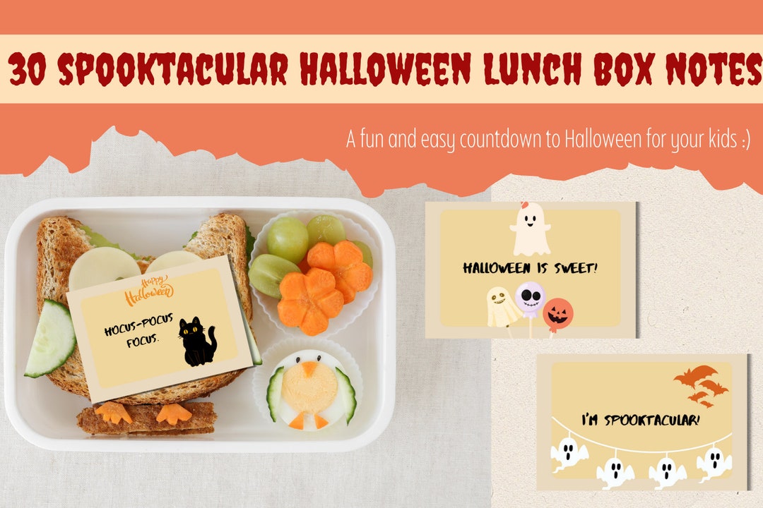 Lunchbox Notes Printable Halloween Countdown Fun - Etsy