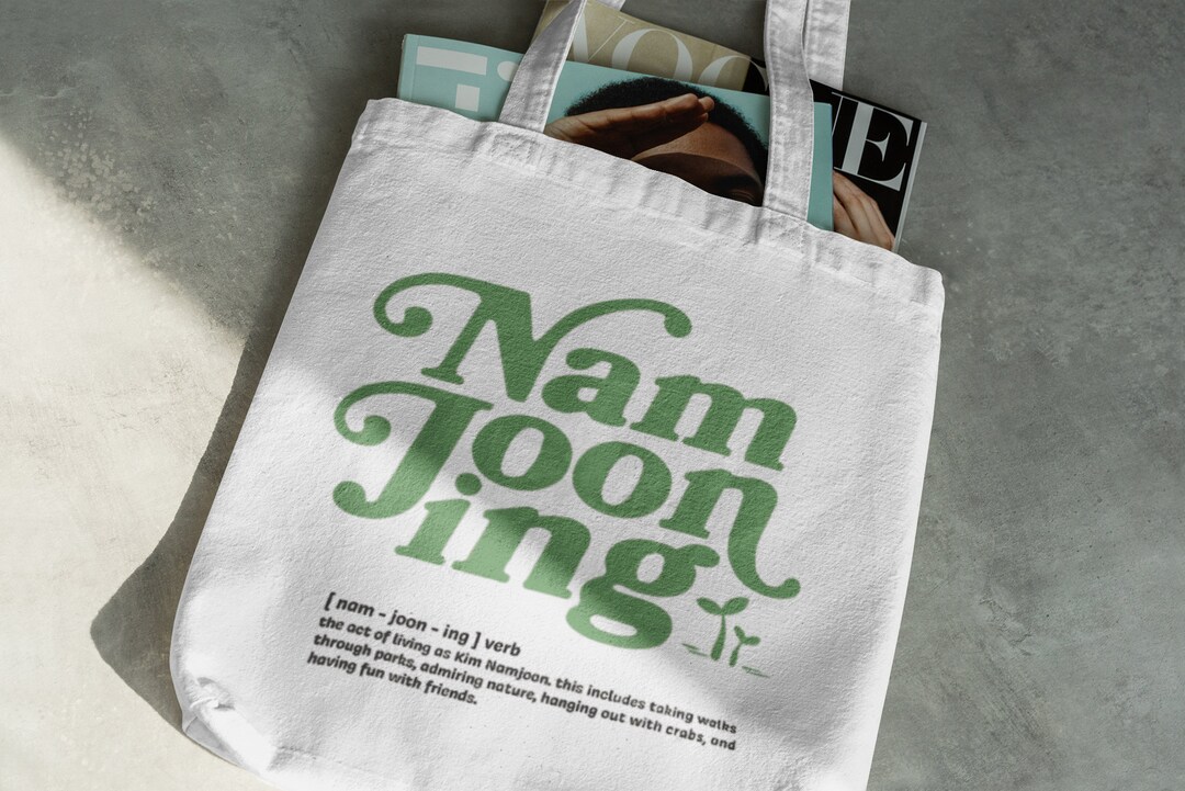 Namjooning Tote Bag, BTS Gift, BTS, Kpop, Cotton Bag, Shoulder Bag ...