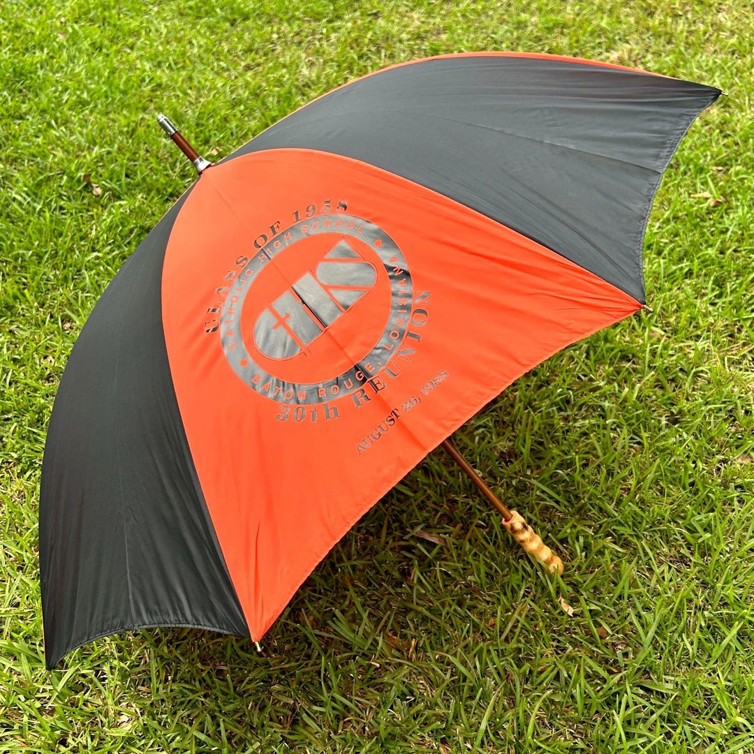 Vtg 1988 Catholic High Baton Rouge Large Umbrella Class of 1958 Exc ...