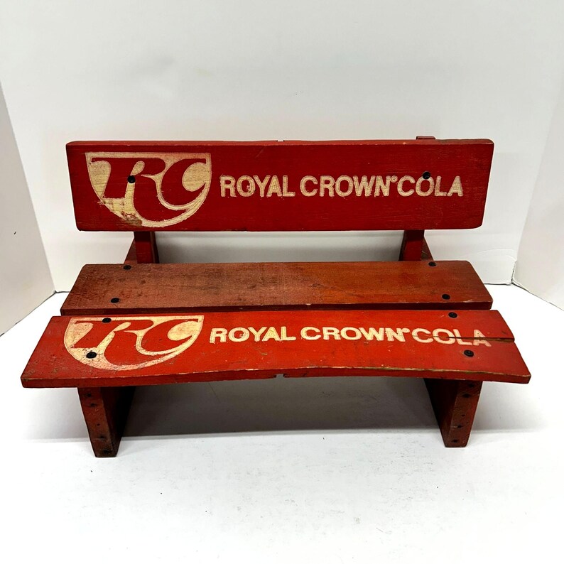 RC Cola Doll Size Bench or Plant Stand Primitive Handmade of Vtg Wooden ...