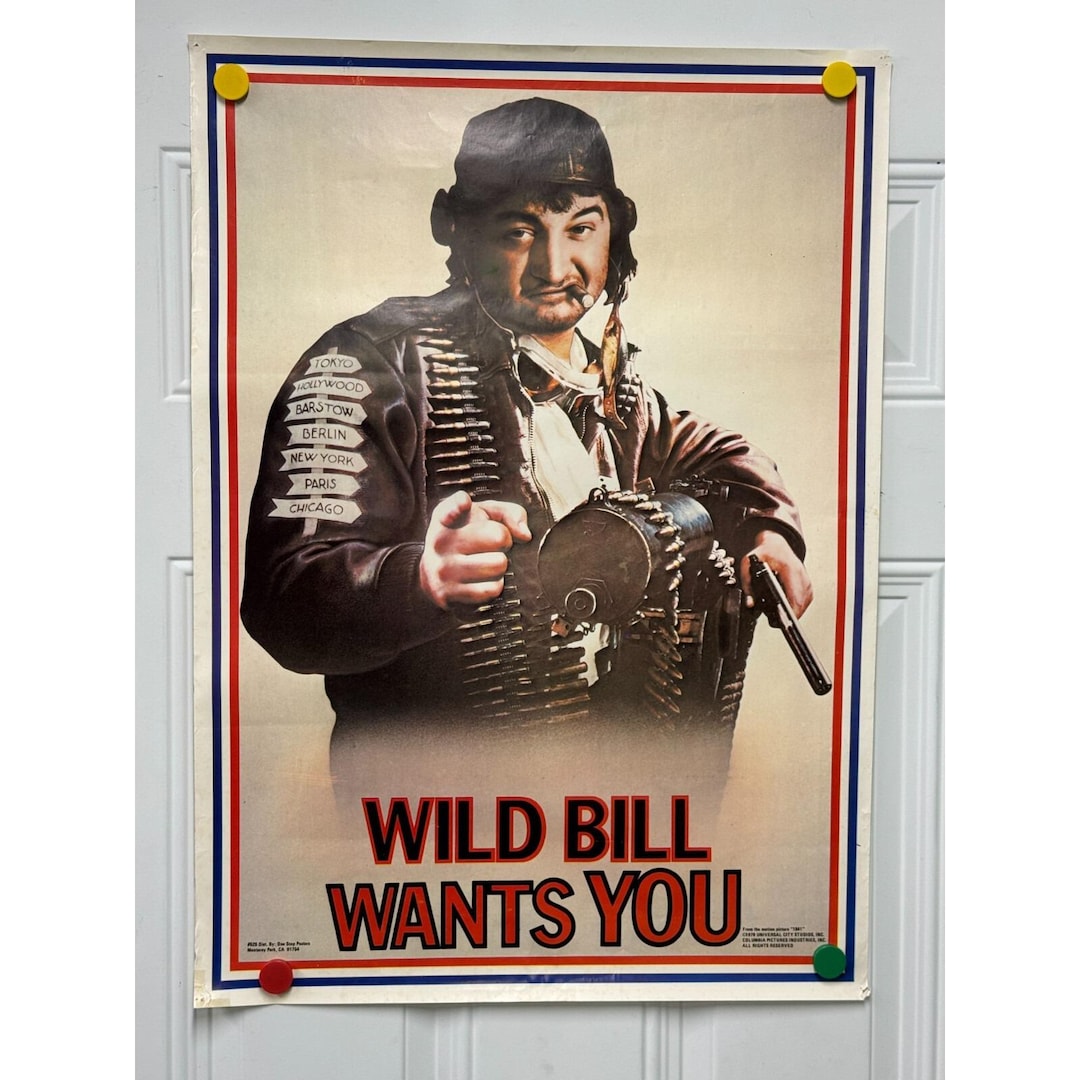Vintage 1979 John Belushi Movie Poster "1941" 20"x28" Wild Bill Wants ...
