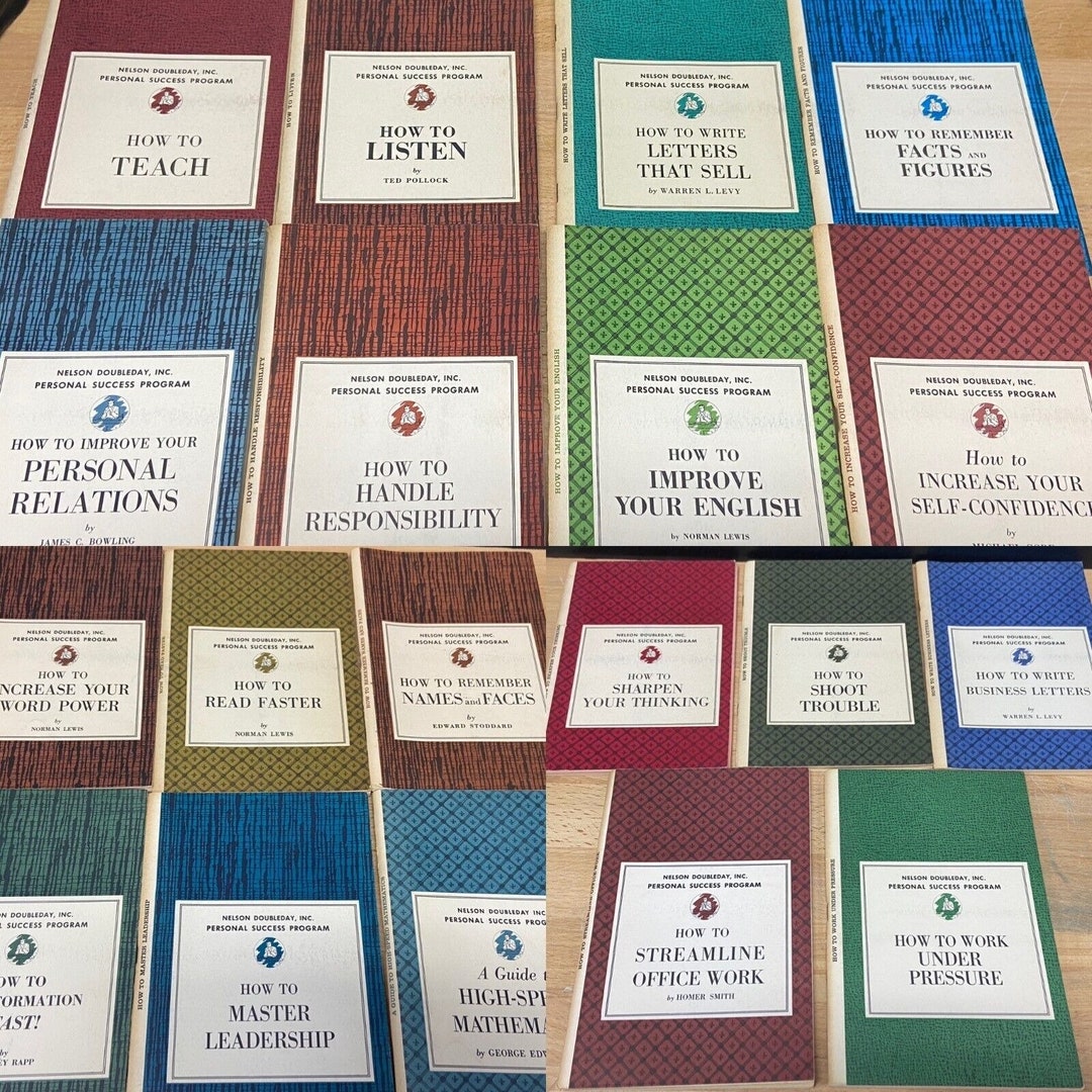 Vintage 60s Nelson Doubleday Personal Success Program Books Set of 19 ...