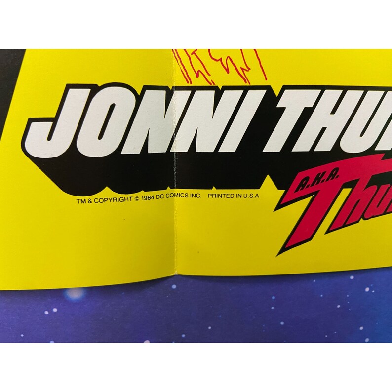 Jonni Thunder THUNDERBOLT Giordano 1984 DC Comics Shop Promo Poster 21 ...