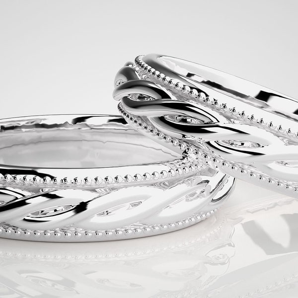 Rope Wedding Ring - Etsy UK