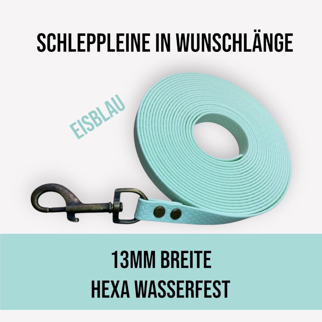 Individual Towline ICE BLUE 13 Mm Wide Hexa, Waterproof, Mantrailing ...