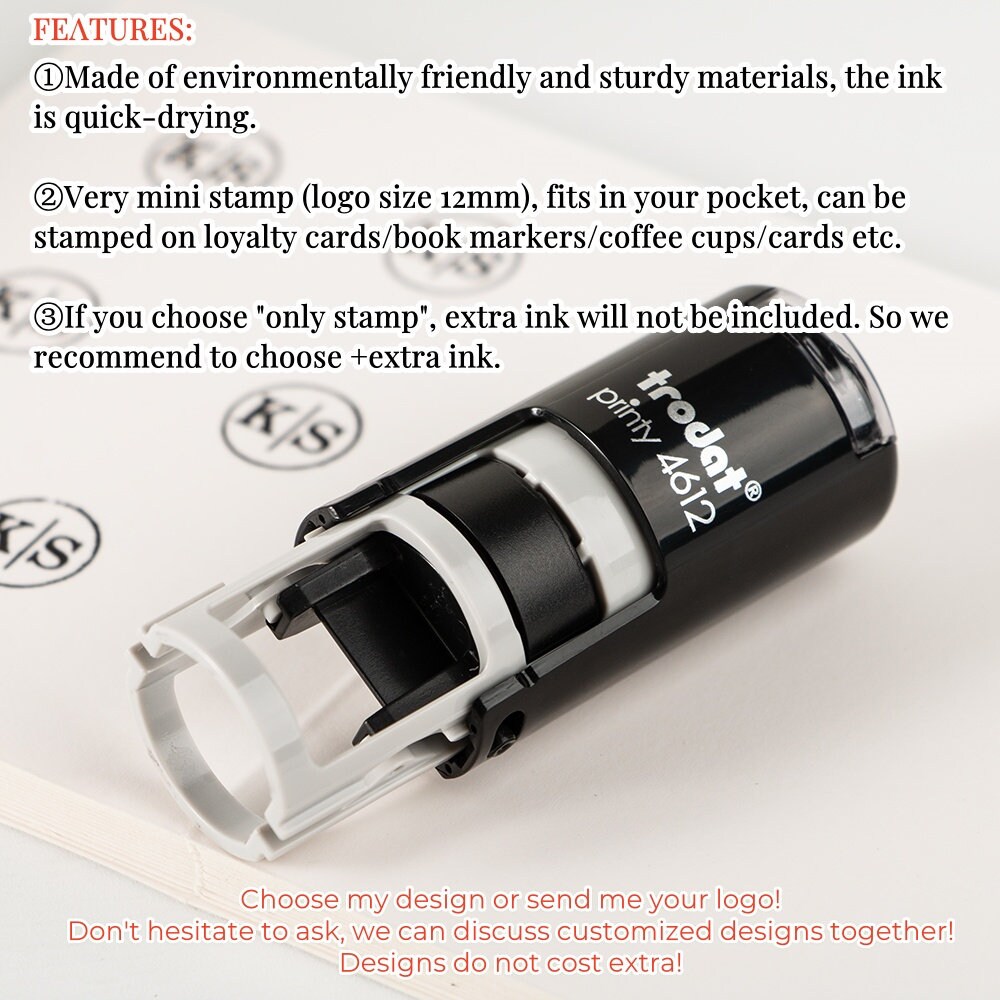 Custom Round Loyalty Card Mini Self Inking Stamps, Custom Loyalty Stamp ...