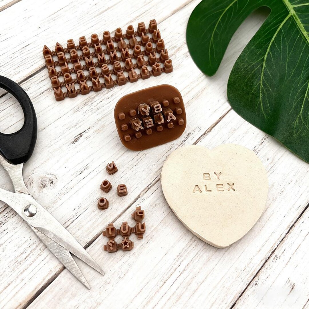 Clay Letter Stamps, Clay Alphabet Stamp Set, Pottery Tools Alphabet ...
