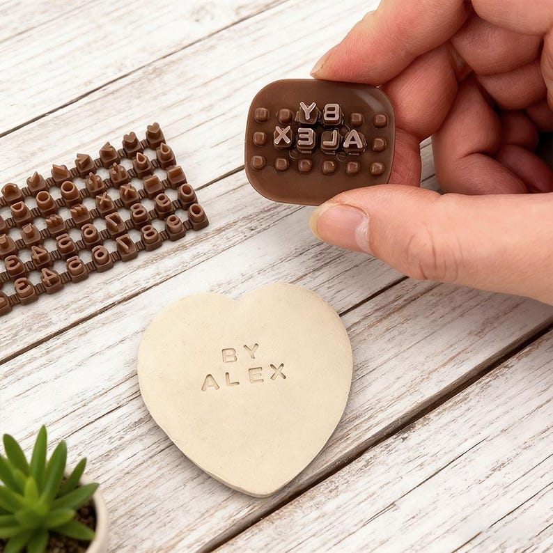 Uppercase Alphabet Stamp Set for Letter, Pottery Letter Stamps/ Clay ...