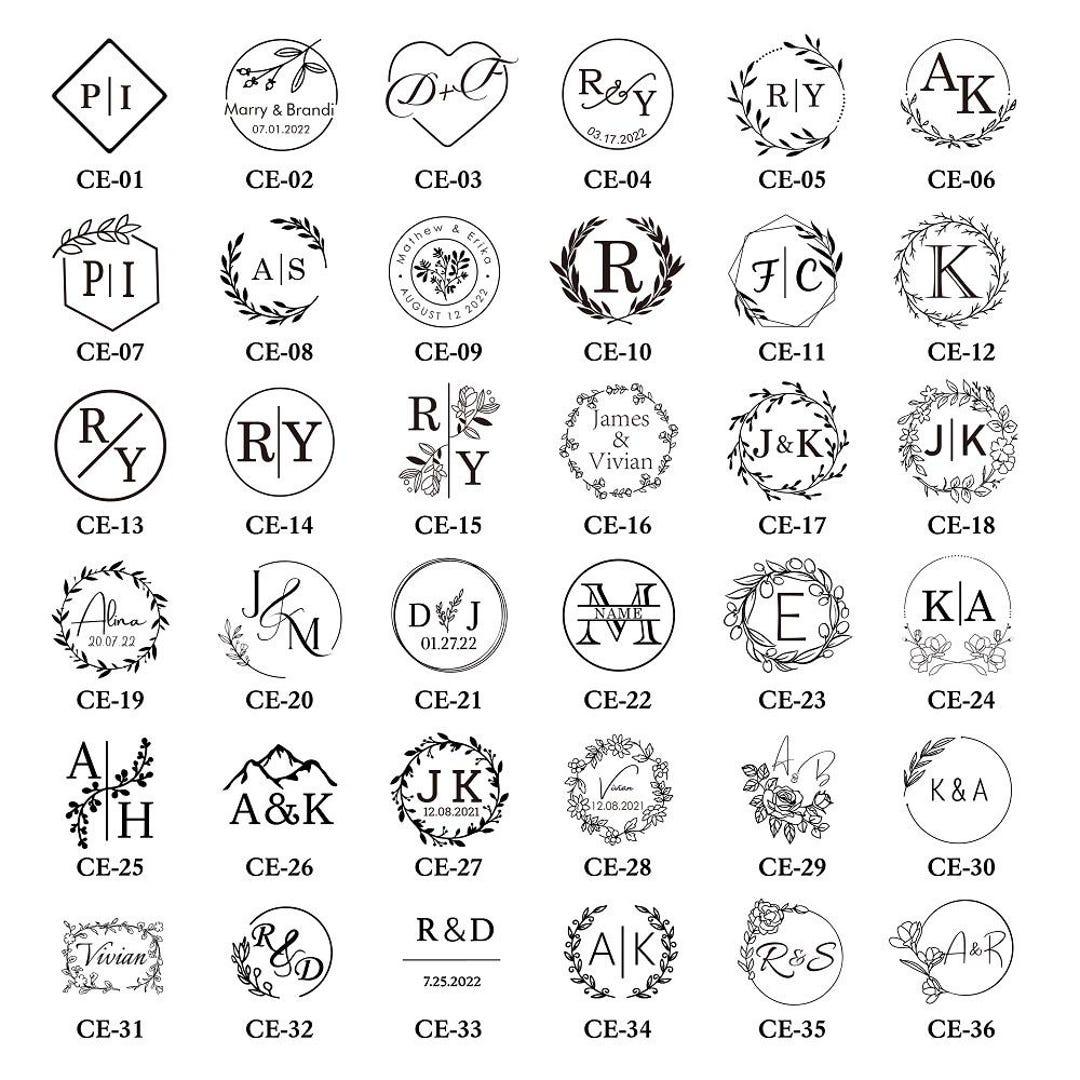 Initial Stamps Ceramics, Pottery Stamp Monogram | 68 Personalized ...