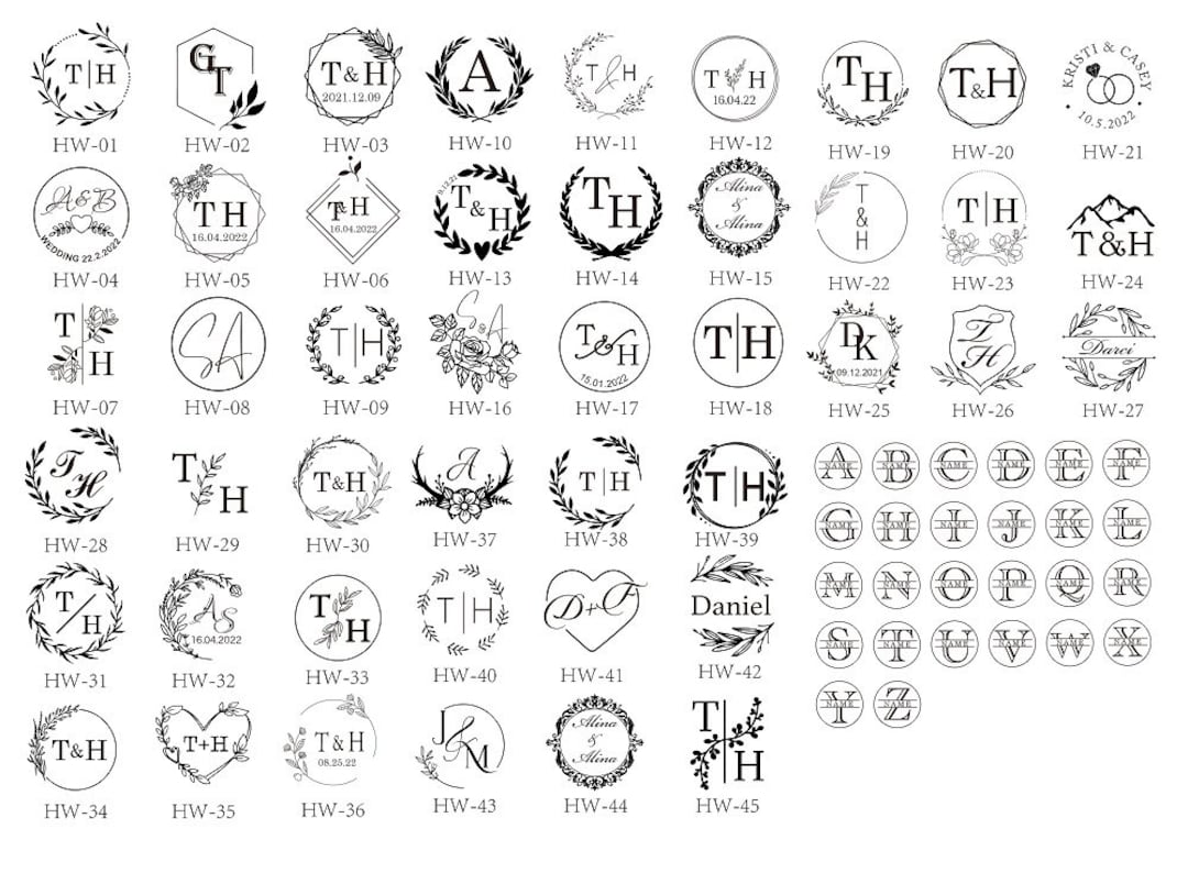 98 Design Templates, Personalized Wax Seal Stamp, Custom Wax Stamp Kit ...