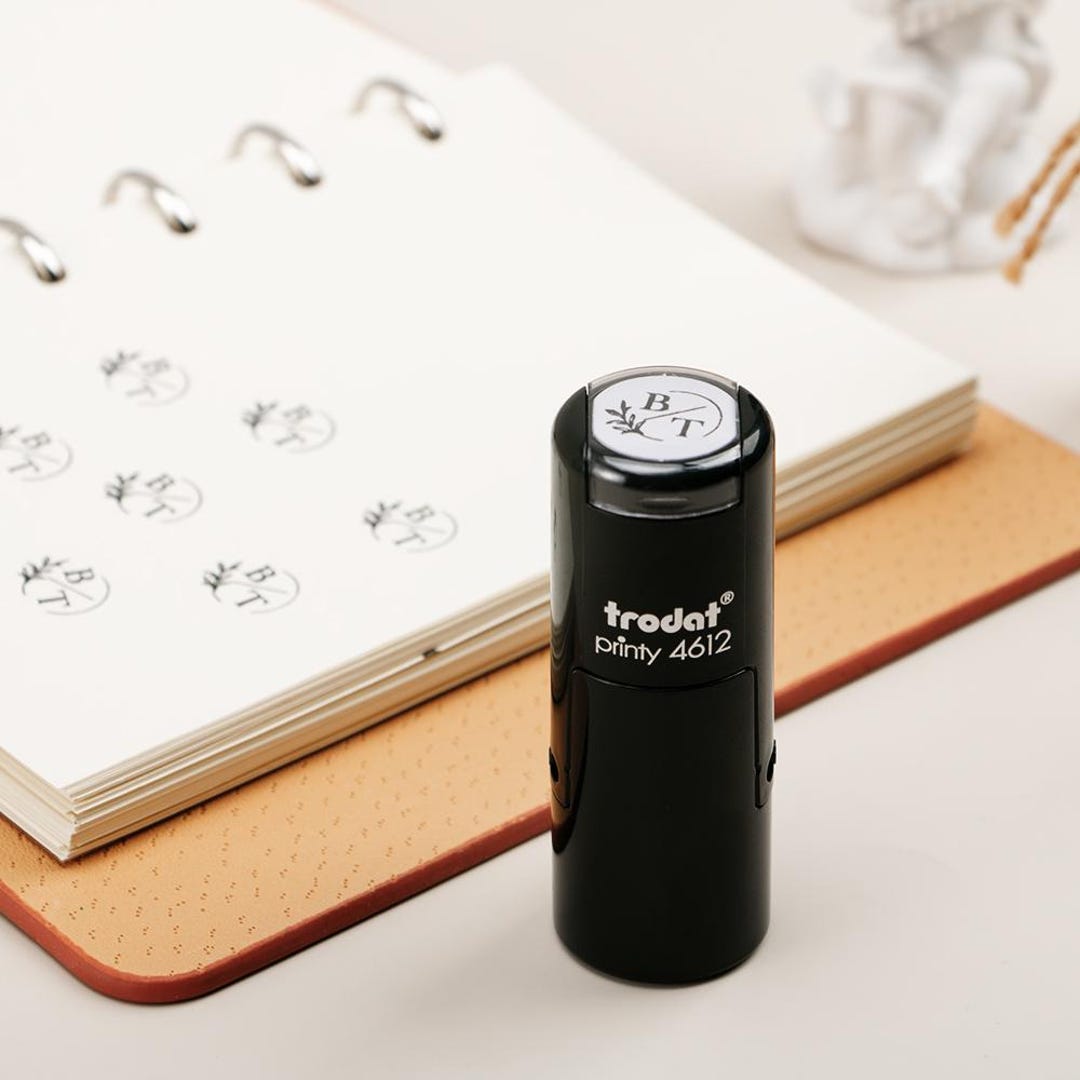 Small Ink Stamper, Custom Round Loyalty Card Mini Self Inking Stamps, Custom Loyalty Stamp, Mini ...