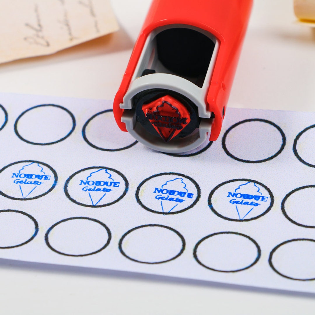 Custom Round Loyalty Card Stamp, Mini Self Inking Stamps, Personalized Round Loyalty Stamp, Your ...