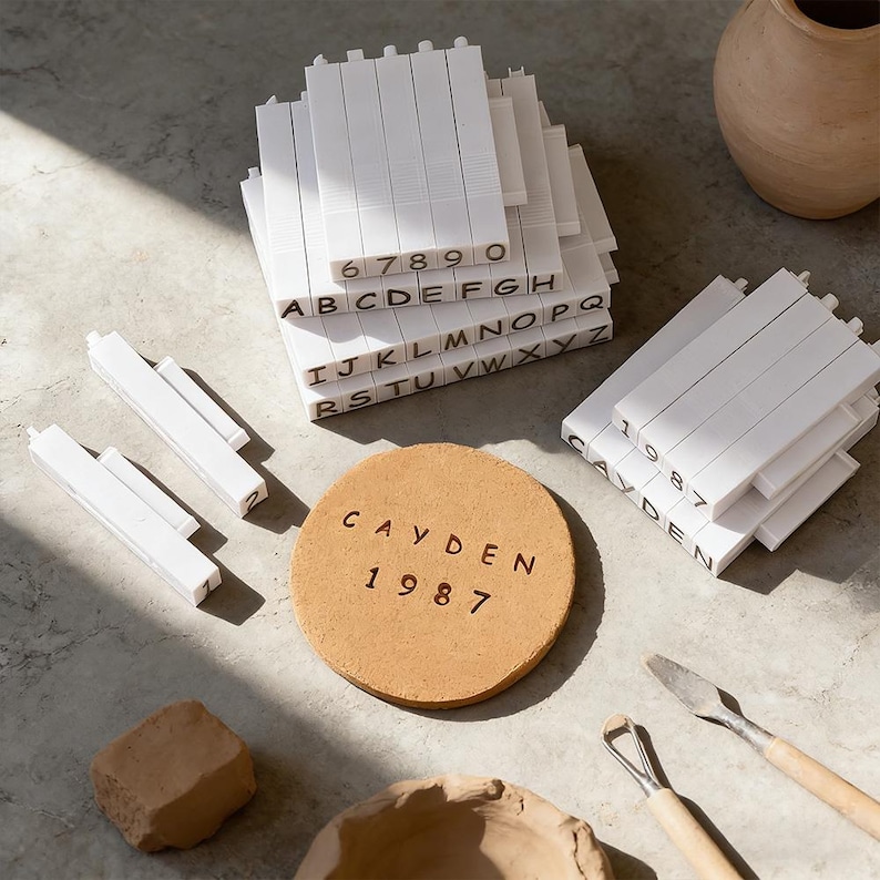 Alphabet Letter Clay Stamps, Alphabet Stamps, 4mm Alphabet Stamps, Clay ...