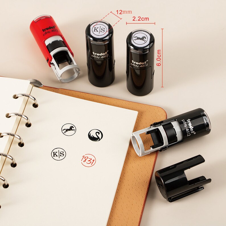 Custom Round Loyalty Card Mini Self Inking Stamps, Custom Loyalty Stamp ...