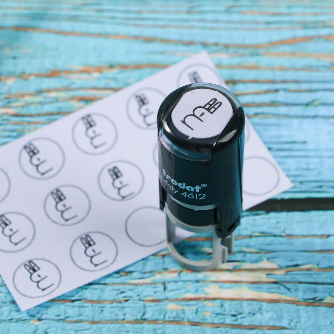 Personalized Round Loyalty Stamp, Your Logo Stamp, Small Loyalty Card ...