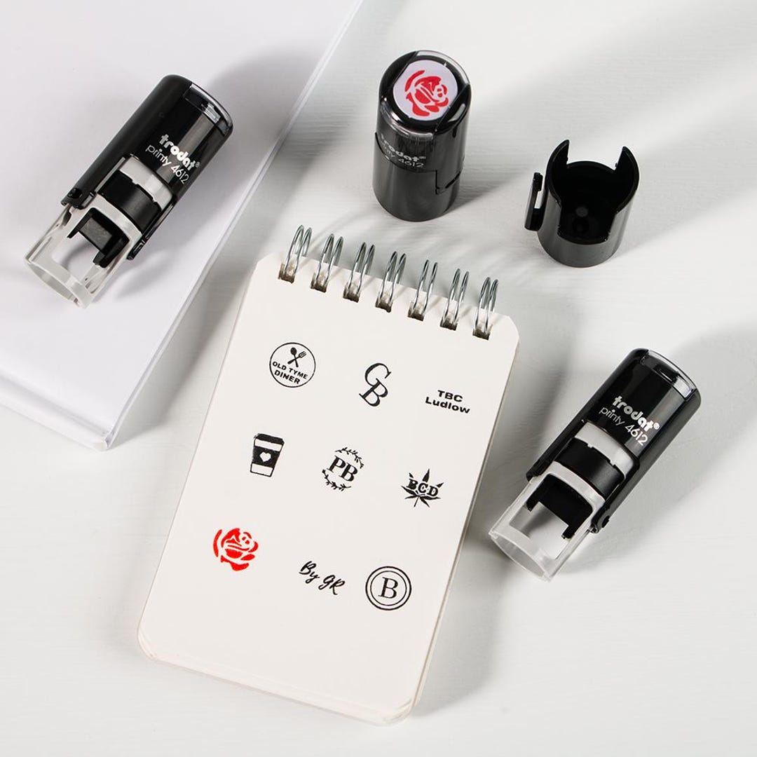 Custom Round Loyalty Card Mini Self Inking Stamps, Custom Loyalty Stamp, Mini Stamp for Homework ...