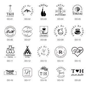 Custom Pottery Stamp With Your Name and Pottery Illustration,handmade ...