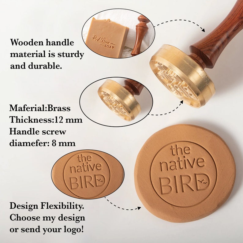 Customized Pottery Stamp, Custom Soap Stamp, Custom Logo Stamp, Pottery ...
