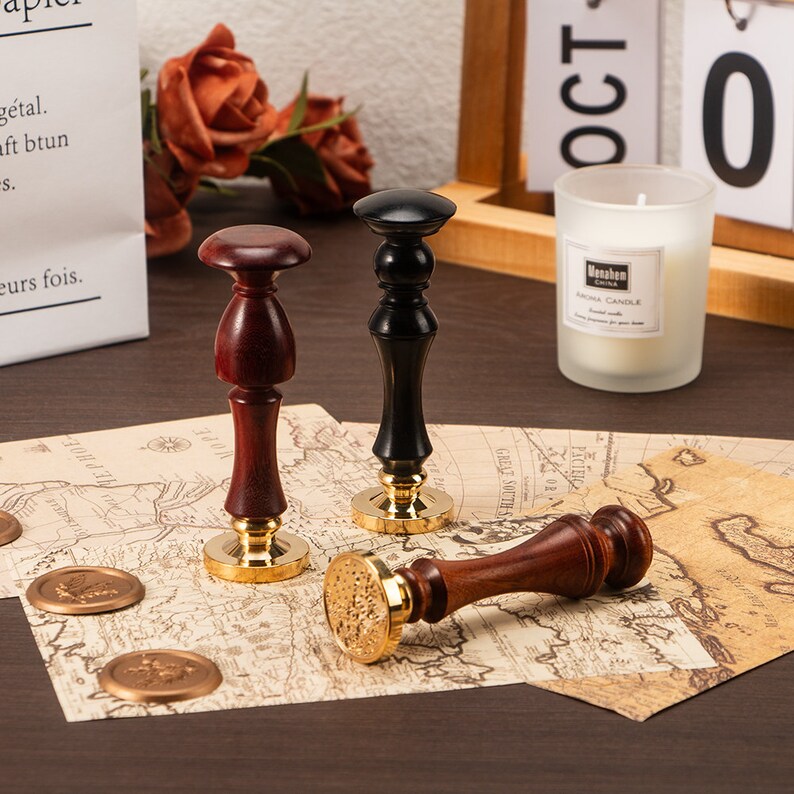 Wax Stamp With Wooden Handle, Custom Wax Seals, Personalized Stamp for ...