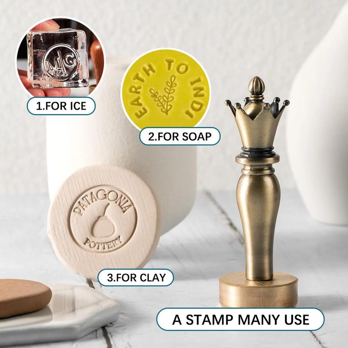 Personalized Pottery Stamp With Your Logo｜custom Clay Stamp｜brass ...
