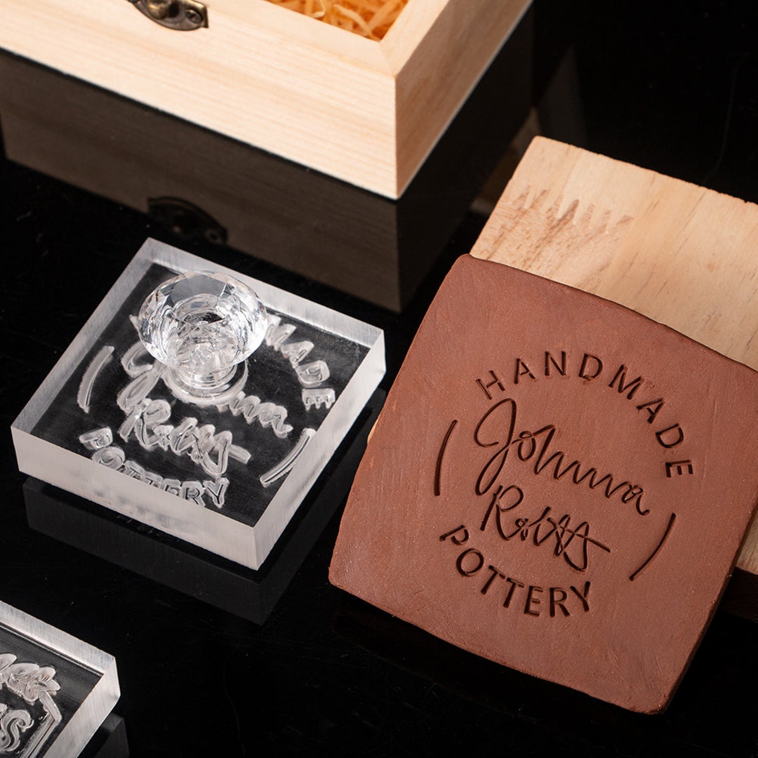Custom Pottery Acrylic Stamp, Custom Acrylic Stamp, Custom Clay Stamp ...