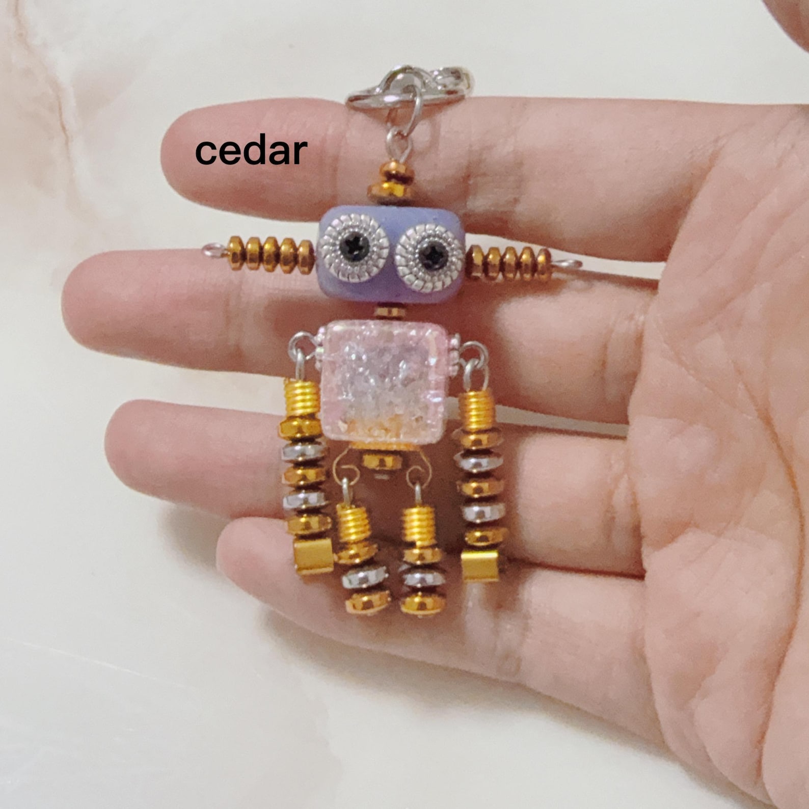 Unique Steampunk Robot Keychain, Handmade Wooden Robot Keyring, Mini ...