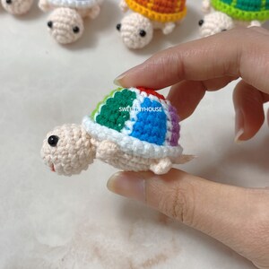 Turtley Awesome Card With Small Crochet Turtle,good Luck Charm,cheer up ...