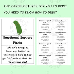 Emotional Support Pickle Pattern, US English Terms, Handmade Christmas ...