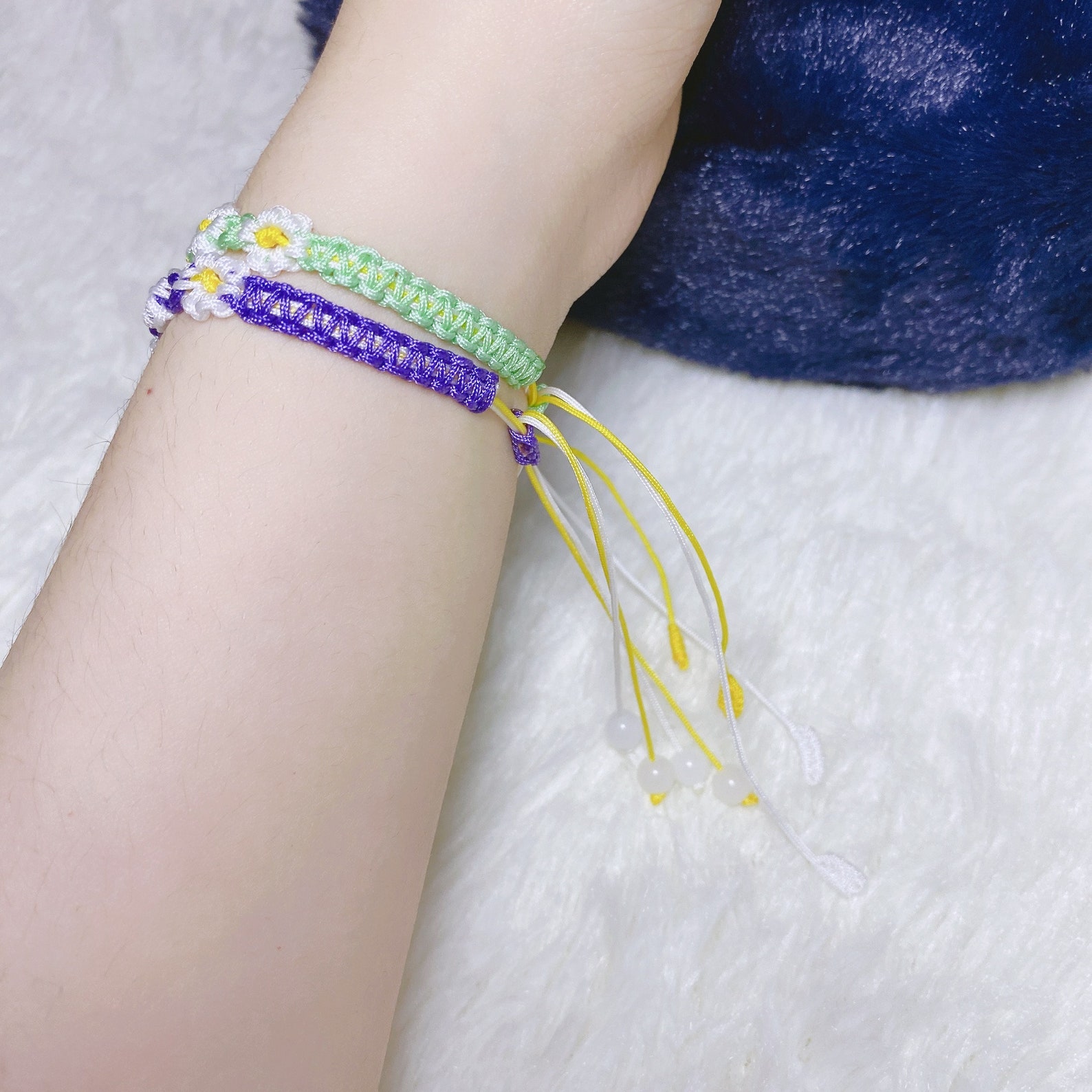 Daisy Macrame Bracelet Pattern, Adjustable Friendship Bracelet Pattern ...