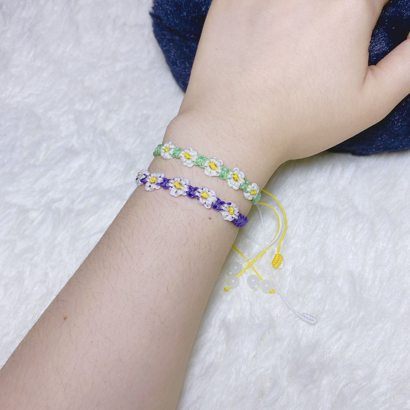 Daisy Macrame Bracelet Pattern, Adjustable Friendship Bracelet Pattern ...