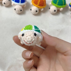 Turtley Awesome Card With Small Crochet Turtle,good Luck Charm,cheer up ...