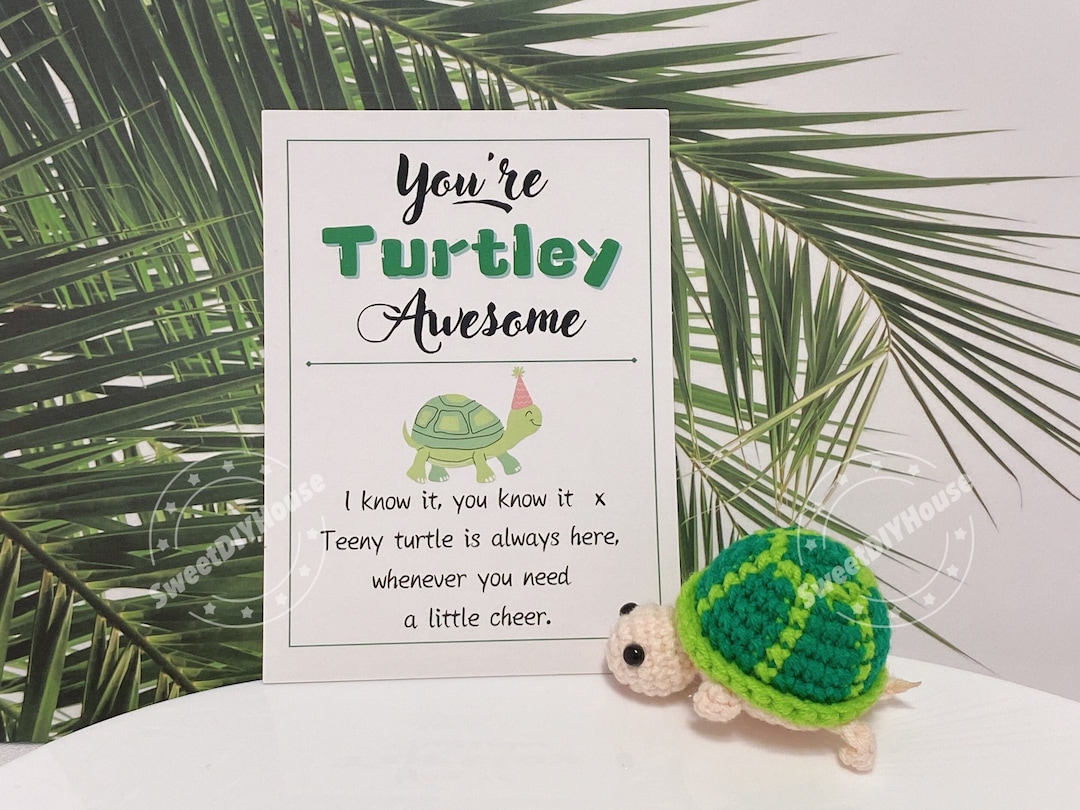 You're TURTLEY AWESOME Stuffed Turtle, Cheer up Gift for Coworker ...