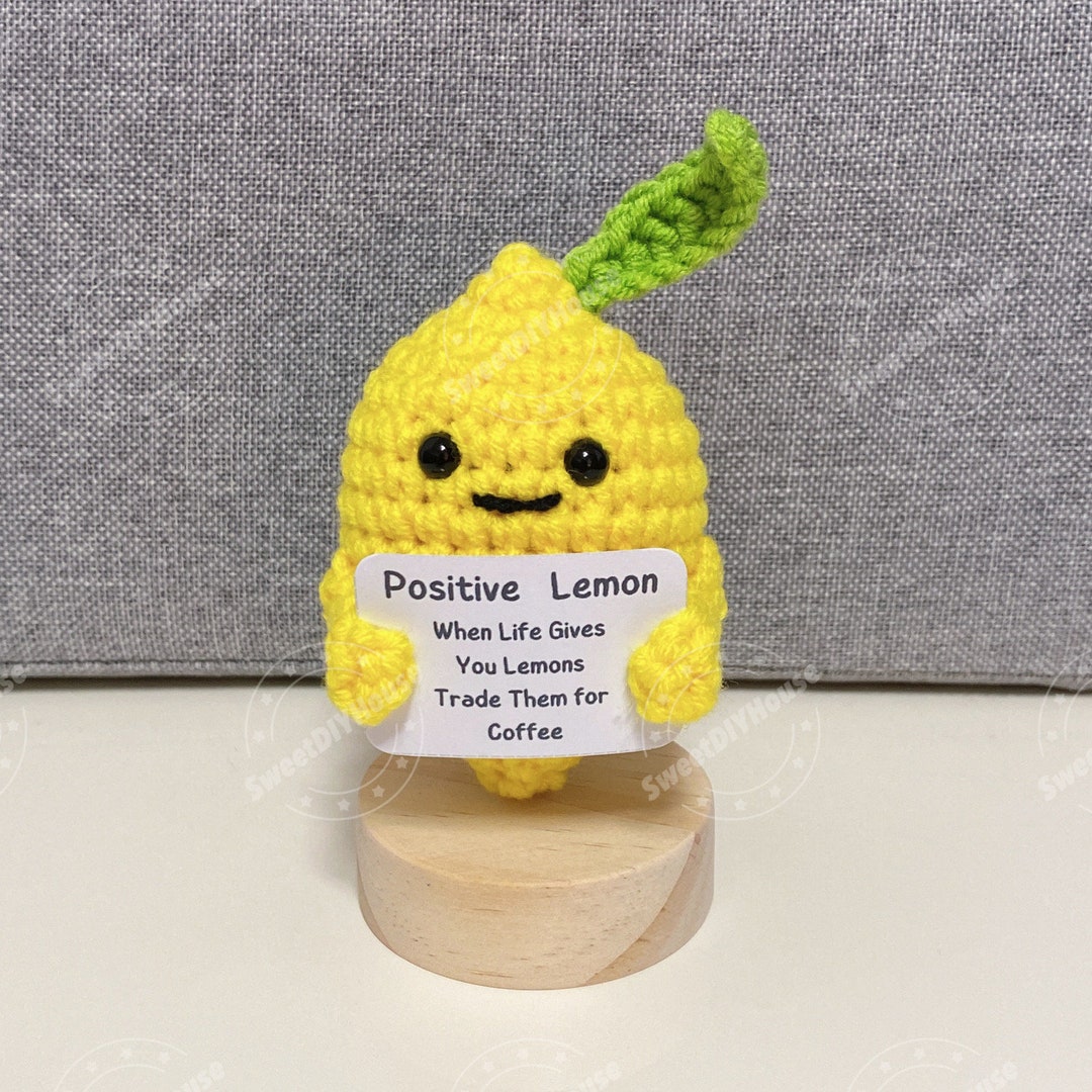 Positive Lemon Holding Affirmation Card, Pick Me Up,coffee Table Decor ...