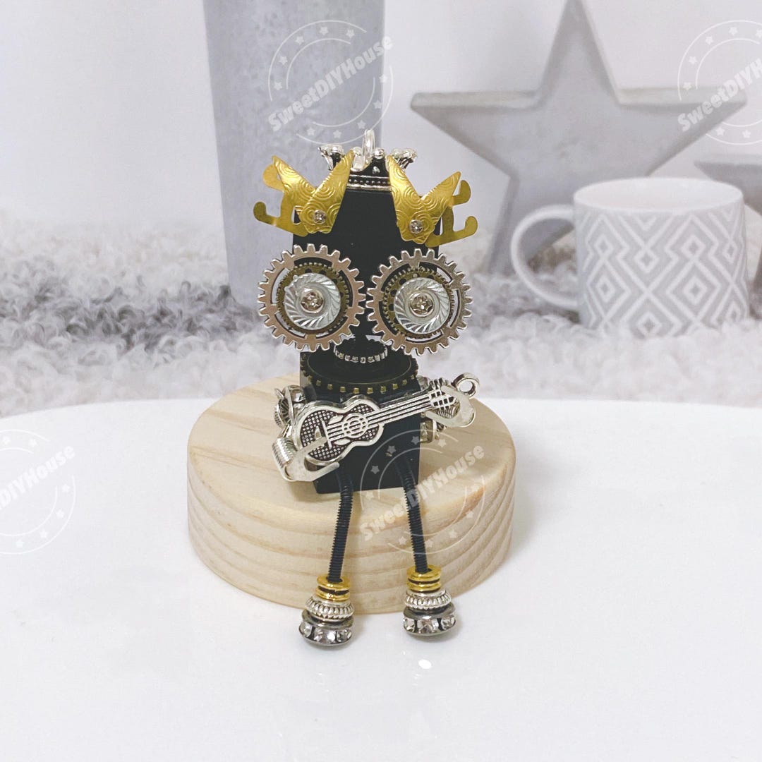 Wooden Steampunk Robot, Handmade Funny Robot Toy, Unique Steampunk Home ...