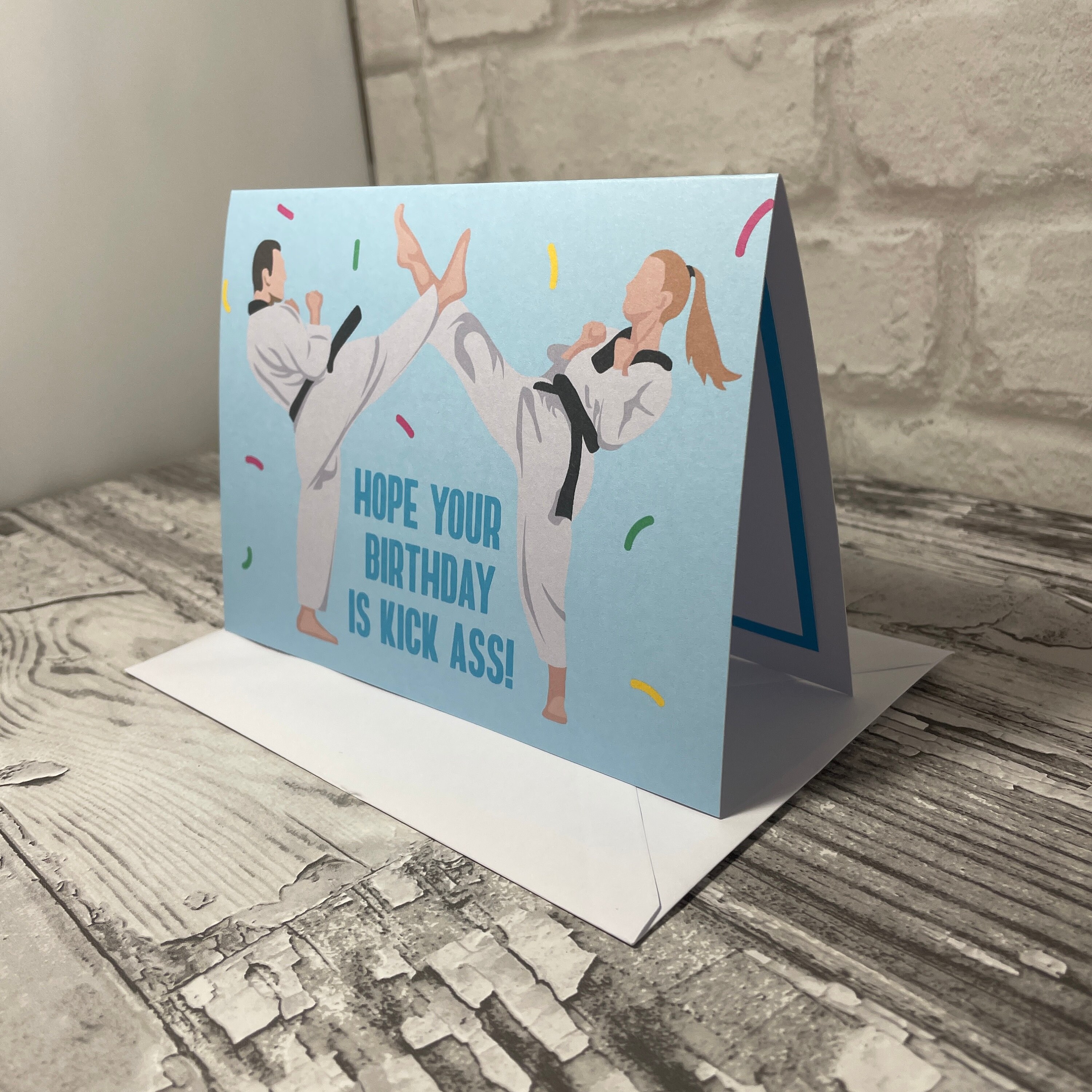 Karate, Sports Birthday Card, Personalise With a Message, Add a Name - Etsy