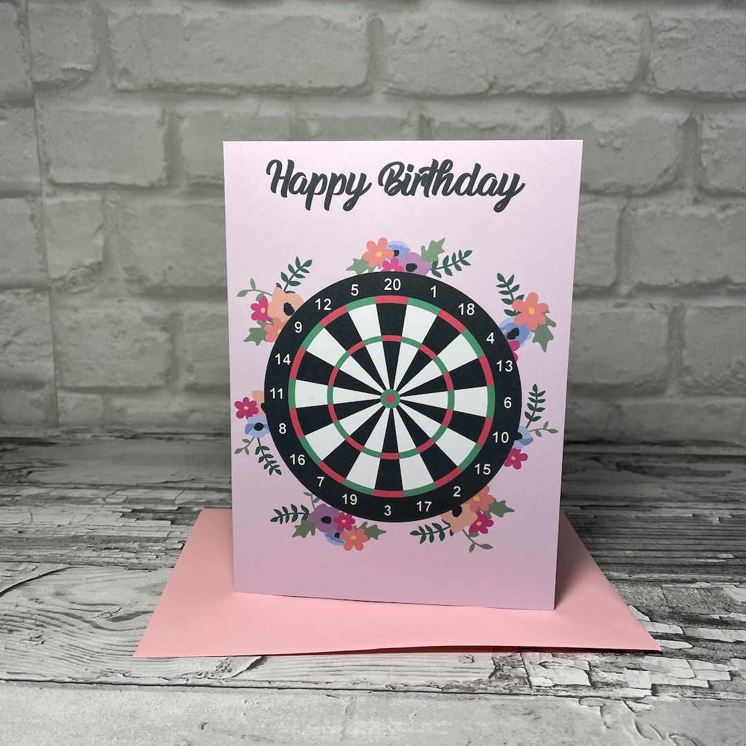 Womens Darts Birthday Card, Sport, Gift for Mum, Gift for Her, Special ...
