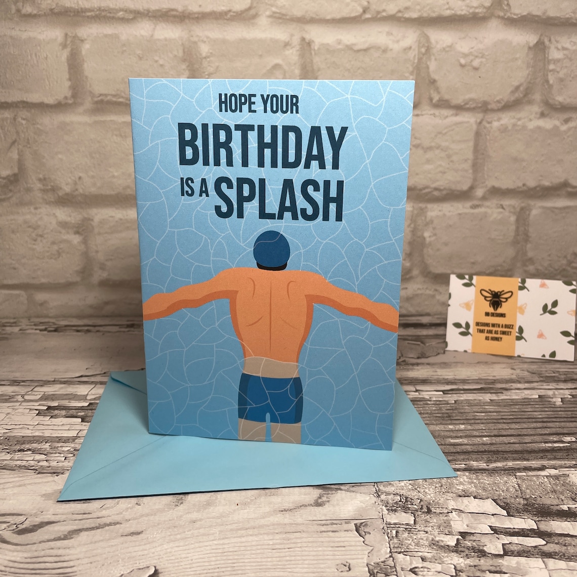 Swimming Birthday Card, Diving, Swimmer, Personalise - Etsy
